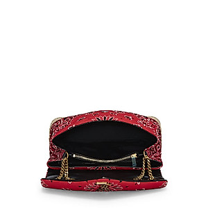 Yves Saint Laurent, Pre-Loved Red Bandana Canvas Loulou Shoulder Bag Medium, Red