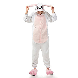 MizHome Easter Bunny Rabbit Cosplay Pajamas Anime Costume Homewear Lounge Wear S