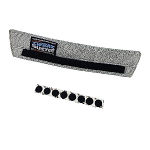 Sweat Buster Skinny Bike Helmet Sweatband. Stops Dripping Sweat. Premium Comfort, Simple Helmet Integration & Quick Removal for Washing. All Cycling Helmets (Light Gray, Single)