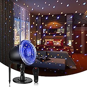 Star Projector, Syslux Star Night Light for Kids, Holiday Projector Outdoor with 4 Modes and Remote Control Waterproof Christmas Lights for Bedroom Party Wedding Landscape Halloween Xmas Decorations