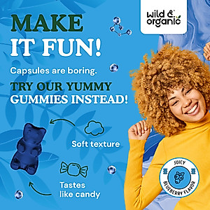 Hyaluronic Acid Gummies 250mg - Pure Hyaluronic Acid Supplements for Joints - Hair Skin and Nails Gummies w/Hyaluronic Acid Powder - Skin Supplement w/Vitamin C Hyaluronic Acid - 60 Vegan Chews