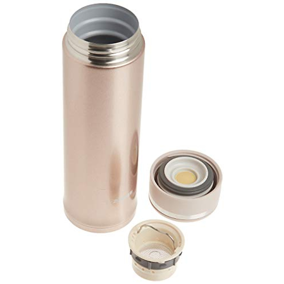 Zojirushi Stainless Steel Travel Mug with Tea Leaf Filter, 11-Ounce/0.34-Liter, Pink Champagne