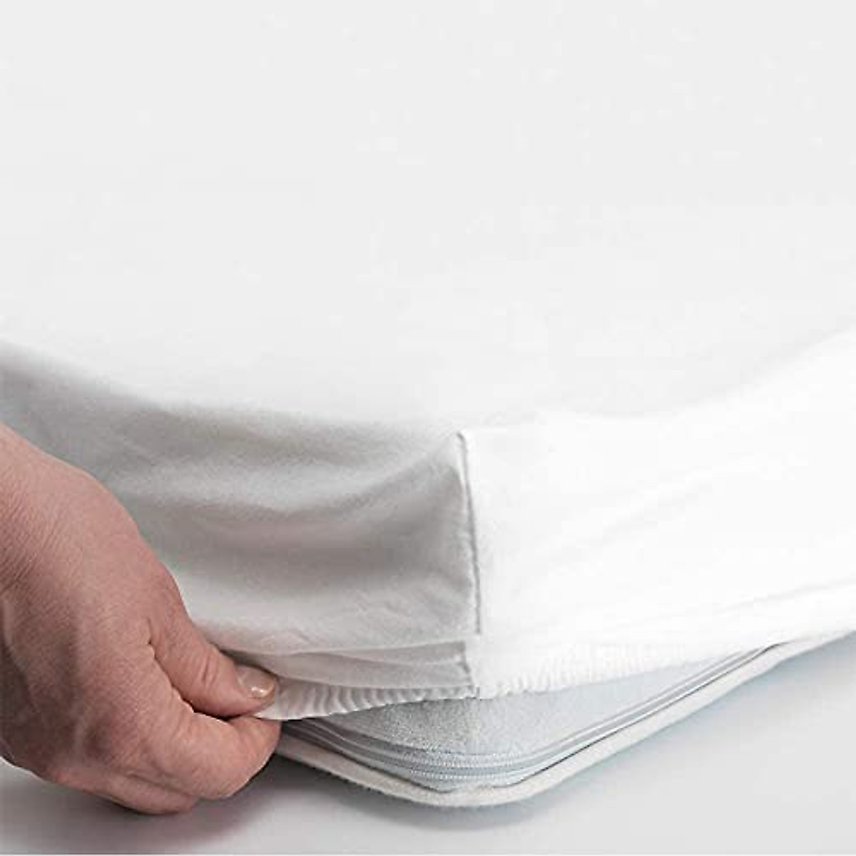 3 PC's Cot Bed Sheet Set - 33" x 75" White Cot Set - 1 Cot Fitted Sheet, 1 Cot Flat & 1 Cot Pillowcase - 100% Egyptian Cotton 600TC Cot Set - Perfect for Narrow Twin/Cot Size/Rv Bunk/Guest Bed
