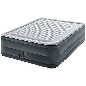 Intex Comfort Plush Elevated Dura-Beam Airbed with Internal Electric Pump, Bed Height 22", Queen