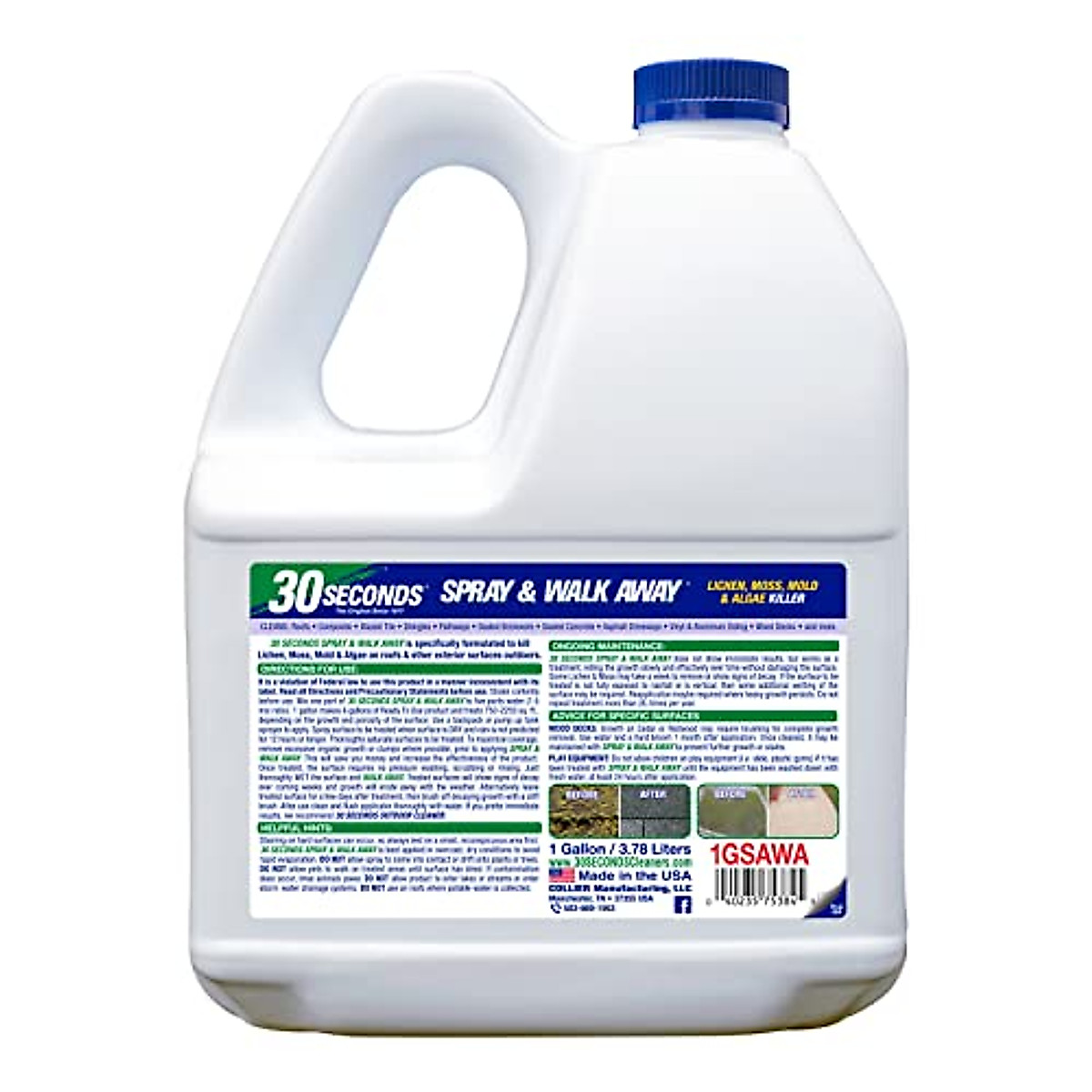30 SECONDS Cleaners Spray & Walk Away, 1 Gallon - Concentrate (1GSAWA)