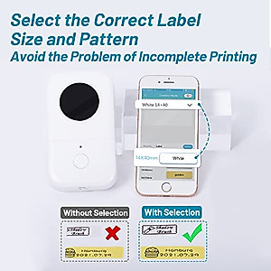 D30 Label - Label Maker Paper Pure White Label Thermal Printer Paper Self-Adhesive 14x40mm/0.55x1.57inch for Name Price Folder Storage, Compatible with Memoking/Phomemo D30 Label Maker, 3 Rolls