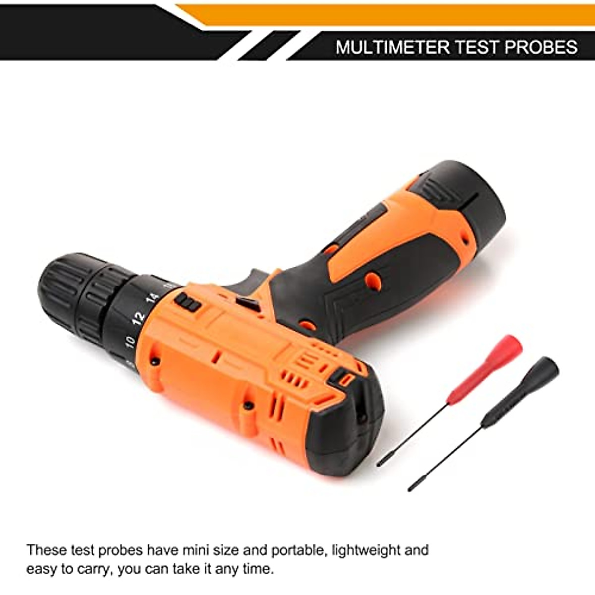 iplusmile Multimeter Tester Test Leads Test Probe Pins Multimeter Probes Tips, Extended Fine Point Tip Adapter Set Electronic Test Lead for Banana Plug Multimeter 2mm, 2pcs