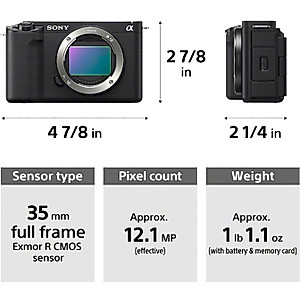 Sony Alpha ZV-E1 Full-frame Interchangeable Lens Mirrorless Vlog Camera - White Body
