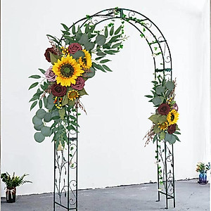 Colcolo 2Pcs Flower Swag Sunflowers Flower Garland Decor for Ceremony Backdrop