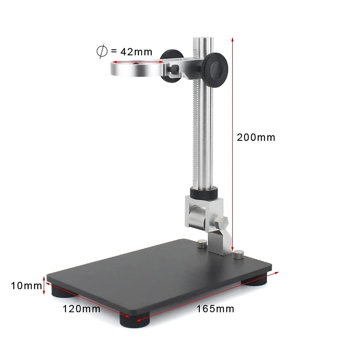 Microscope Accessories Kit for Adult Support Universal Adjustable Microscope Holder Magnifier Stand Bracket Aluminum Alloy Desktop E_n_dos_cope Digital 1.4 to 1.6nch Accessory