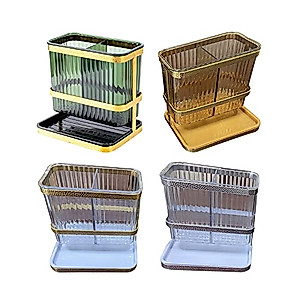 Yalych Utensil Caddy Plastic Chopsticks Tube Wall Mounted Pen Holder (Color : One Size)