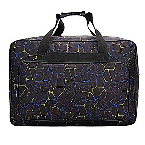 JanTeelGO Sewing Machine Carrying Case Tote Bag, Nylon Carry Bag, Padded Storage Cover Carrying Case with Pockets and Handles, Suitable for Most Standard Singer, Brother, Janome (Black)