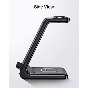 Intoval Wireless Charging Station, 3 in 1 Charger for Apple iPhone/iWatch/Airpods,iPhone 13,12,11 (Pro, Pro Max)/XS/XR/XS/X/8(Plus),iWatch 7/6/SE/5/4/3/2,Airpods Pro/3gen (A3,Black)