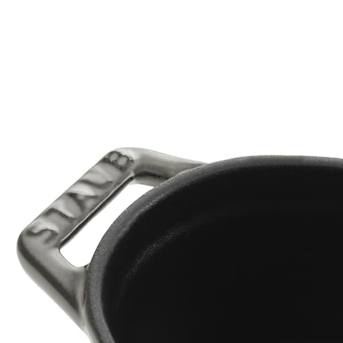 STAUB Cast Iron Oval Mini Cocotte, 11cm, Graphite Grey