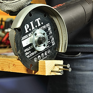 P.I.T. 3Pack 4 1/2 Inch Cut Off Wheel for Wood/Metal/Marble/Plastic-7/8 Inch Arbor Angle Grinder Cutting Disc 4.5 Inch- Tungsten Carbide - 115 mm