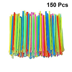 UPKOCH Smoothie Straws Bubble Tea Straws 300pcs Spoon Straws Flexible Drinking Straws, Straws, Extra Flexible Party Fancy Straws Smoothie Straws Bubble Tea Straws
