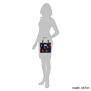 Cath Kidston S Bookbag Oilcloth Mini Open Top Handle Bag Small Size Dog Portraits Pattern Warm Cream Color (Woodland Bear)