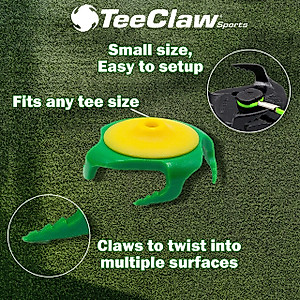 Tee Claw Training Aid for Golf, Baseball, Softball - Universal Fit Golf Tee Holder, Versatile Multisports Training Equipment, Multifunctional Kit for Practicing Skills, Fit for All Baseball Positions