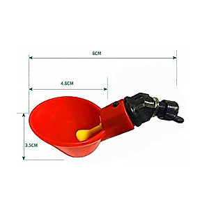 LIUSM 15 Pcs Chicken Water Bowls with Nuts, Plastic Poultry Waterer Feeder Breeding Equipment for Chicken Bird Quail Drinker