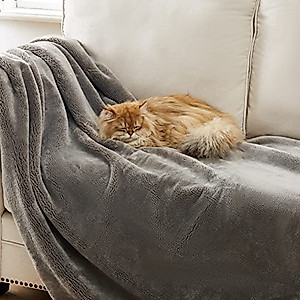 UGG 18961 Whitecap Plush Flannel Oversized Reversible Fleece Throw Blanket Comfortable Lightweight Cozy Hotel Style Home Decor Luxurious Machine Washable Easy Care Blankets, 70 x 50-Inch, Seal