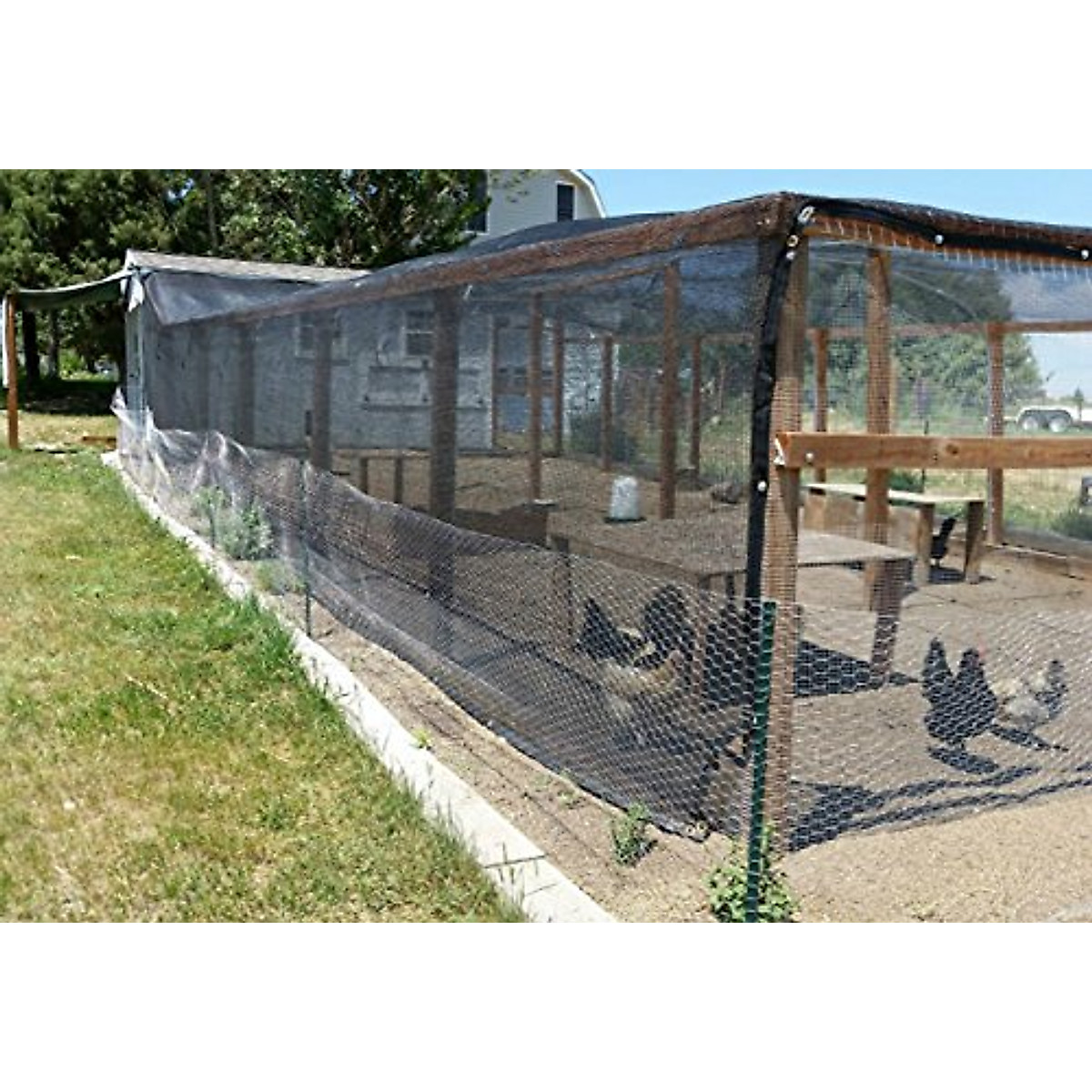 Agfabric 50% Sunblock 6.5’ X 20’ Shade Cloth with Grommets for Garden Patio, Black