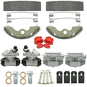 M MATI Front Brake Wheel Cylinders & Adjusters & Shoes Kit for Honda FourTrax Recon 250 TRX250 1997-2020 (Left&Right) TRX250TE/TRX250TM 45340-HB3-003 45370-HM8-B41 45350-HM8-B41