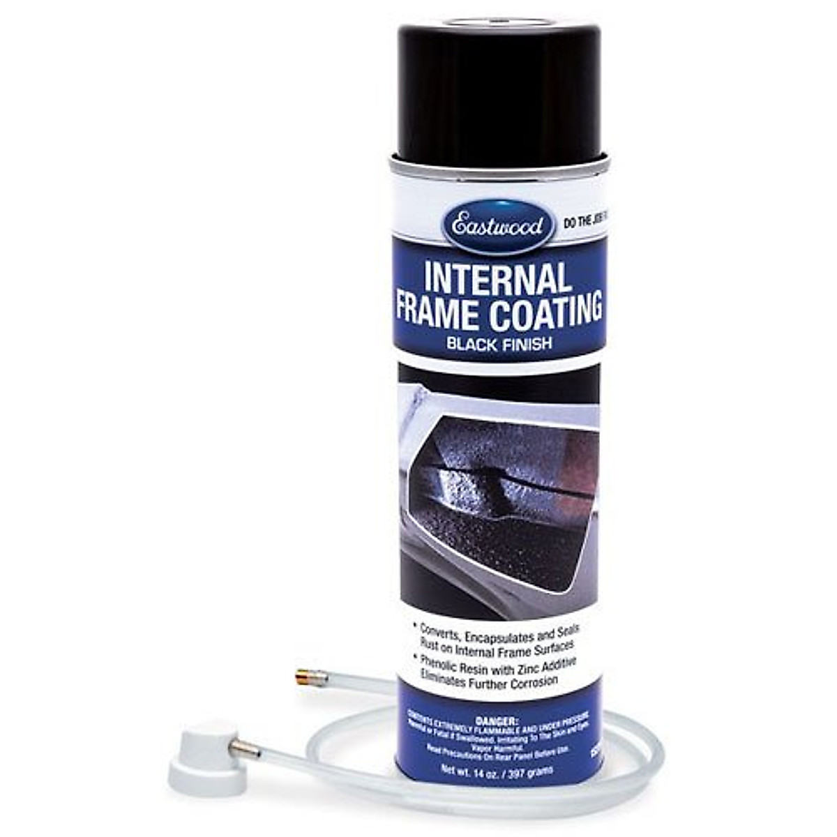 Eastwood Internal Frame Coating Aerosol | Internal chassiss Frame Rust Remover | Rust Converter and Prevention Aerosol Spray Undercoating for Vehicles |14 Oz, Black