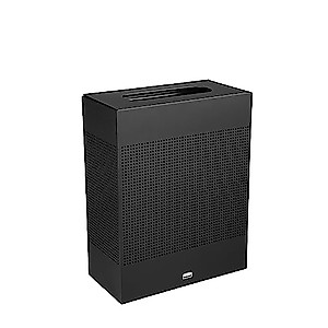 Rubbermaid Commercial Products Silhouettes Trash Can, 40-Gallon, Black, Steel Modern Look, Heavy Gauge Garbage Can/Waste Basket for Outdoor/Indoor Spaces