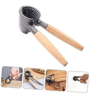 Black Walnut 1pc Nutcracker Wine Opener Electric Crab Tools Electric Tool Chestnut Opener Peanut Crackers Tool Lobster Aluminum Alloy Chestnut Walnut Shell Opener Hazelnut Heavy