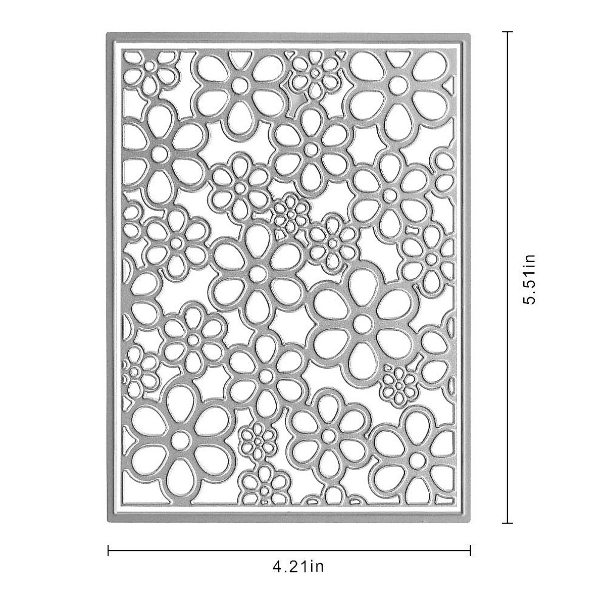 Small Flower Frame Background Cutting Dies Stencil Metal Template Molds, Embossing Tool Flower Die Cuts for Card Making Album Paper Scrapbooking DIY Décor Dies Craft