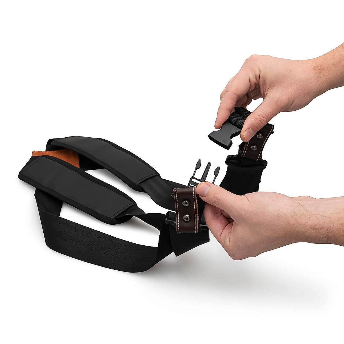 StylNio Djembe Shoulder Strap - Adjustable African Drum Sling - Thick Padded Percussion Instrument Belt - Includes Rhythm Ring Shaker