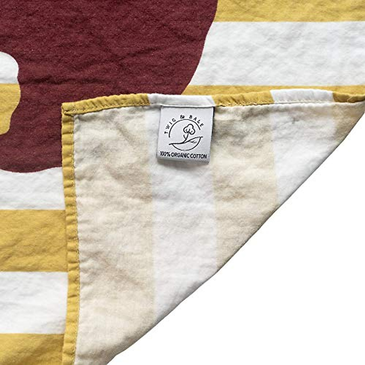 TWIG & BALE Tallahassee Florida State Baby Blanket Organic Cotton Muslin Swaddle Blanket - 47" x 43" - Fans of Florida State Baby Gift for Boys Girls FSU Receiving Blankets