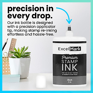 Self Inking Stamp Refill Ink - 2 oz. - Black Ink