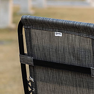 Outsunny Zero Gravity Chairs Set of 2 with Folding Table & Cup Holder Trays, Reclining Chaise Lounge Pool, Camping & Patio Chairs, Pillows, Gray