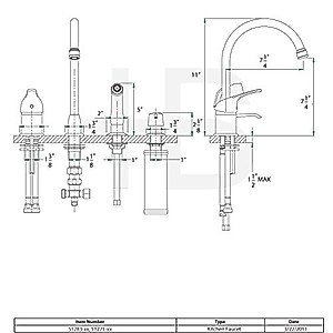 Huntington Brass K2780001-Z Single Control Faucet, 360 Degree Swing Angle, High Arc Gooseneck Spout, Matching Finish Side Sprayer Kitchen, Chrome
