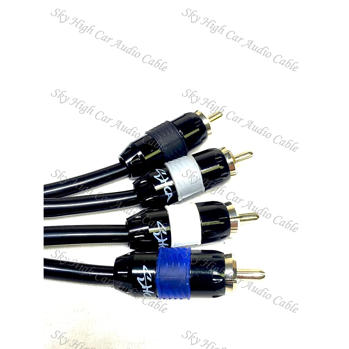 Sky High Car Audio Premium 4-Channel RCA Cable - 20ft