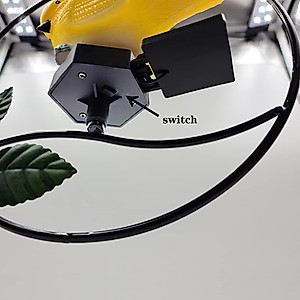 BWWNBY Hanging Solar Lights Outdoor Garden Bird LED Lights Solar Garden Lights Garden Lighting Decoration, Iron Art Chandelier Simulation Animal Lamp(Bird)