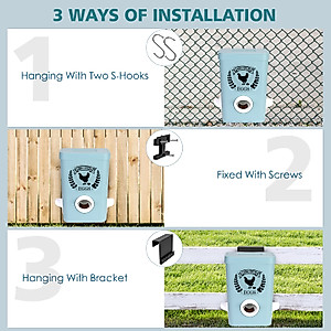 ‎Tgeyd Chicken Feeder and Chicken Waterer Set (3 Gallon/26 Pounds) - Hanging Automatic Chicken Feeder No Waste - Chicken Coop Accessories - Poultry Waterer with