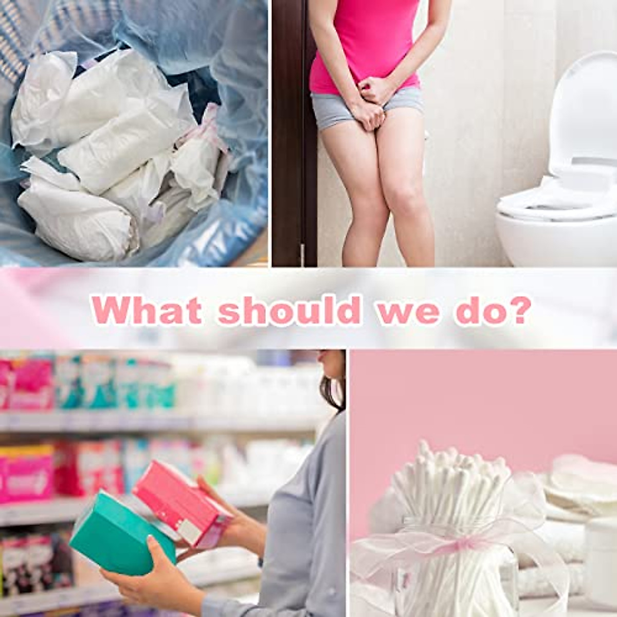 Sanitary Napkin Disposal Bags, Pink Feminine Hygiene Disposal Bags, set of 100,Self-sealing Seals, Women Sanitary Disposal Bags, Privacy Protection, Disposal Sanitary Napkins, Tampons (set of 100)