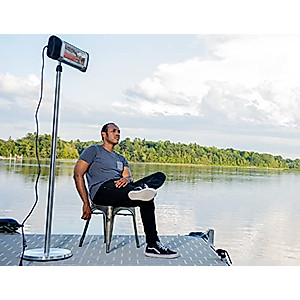 Westinghouse Infrared Electric Outdoor Heater, Pole Mounted Patio Heater, Tip-Over Protection, Durable Carbon Filament Element, Adjustable Pole, Waterproof and Dust Resistant