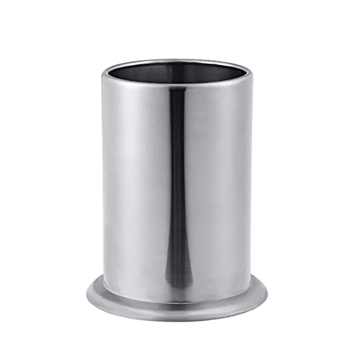 luzen 1PC Stainless Steel Kitchen Utensil Holder Chopsticks Spoons Forks Tableware Storage Organizer Drying Holder with Drain Holes for Kitchen Counter, Silver