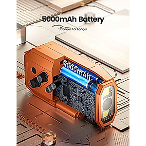 FORTECLEAR 5000mAh Hand Crank Solar Emergency Radio, 3W LED Flashlight/Reading Lamp Weather Radio, NOAA/AM/FM Portable Radio Indoor and Outdoor, SOS Alarm and Phone Charge, Survival Gear for Hurricane