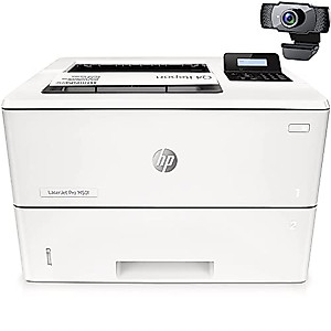 HP Laserjet Pro M501dnA Single-Function Wired Monochrome Laser Printer, White - Print only - 2-line LCD, 45 ppm, 4800 x 600 dpi, 256MB Memory, Auto Duplex Printing, Ethernet - Cbmou External Webcam