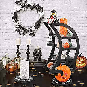 Kiusatig Crystal Shelf Display Crescent Moon Shelf Goth Decor Moon Shelf Boho Shelf Black Shelves for Goth Room Decor for Room,Table,Moon Decor ,Boho Decor