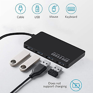 Ultra-Slim Data USB Hub USB C to USB Hub 4 Ports Type C to USB 3.0 Hub USB C to USB Adapter Support 7/8/10, Vista, XP, 2003/2000/ME, OS X, Linux Systems