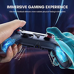 Wireless Controller for PS4, 1300mAh Rechargeable Battery Game Controller for Playstation 4/Pro/Slim, Dual Vibration Game Joystick Controller/Headset Jack/ Six-axis Sensor Compatible with PS4 Console