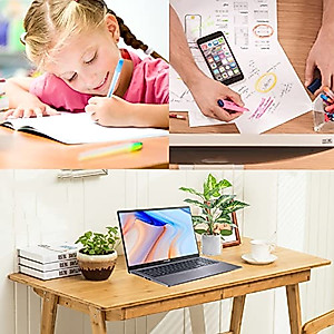 Dicunoy Computer Desk with 2 Drawers, 46" Solid Bamboo Home Office Writing Desk for Small Spaces, Compact Simple Style Tables with Gap Design and Hook for PC, Laptop, Students, Study, Makeup, Bedroom