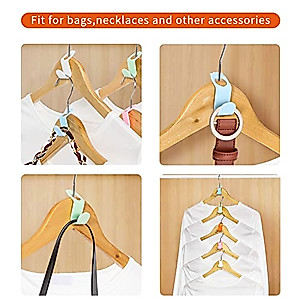 SLMT Clothes Hanger Connector Hooks 50PCS Space Saving Hanger Extender Hooks Closet Organizer for Plastic Hangers Velvet Hangers Wooden Hangers Wire Hangers Heavy Duty Hangers