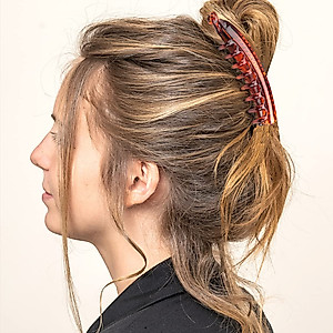 10 Pieces 5.3 Inch Large Banana Clips Nonslip Clincher Combs Banana Combs Strong Hold Ponytail Holder Clip for Women and Girls