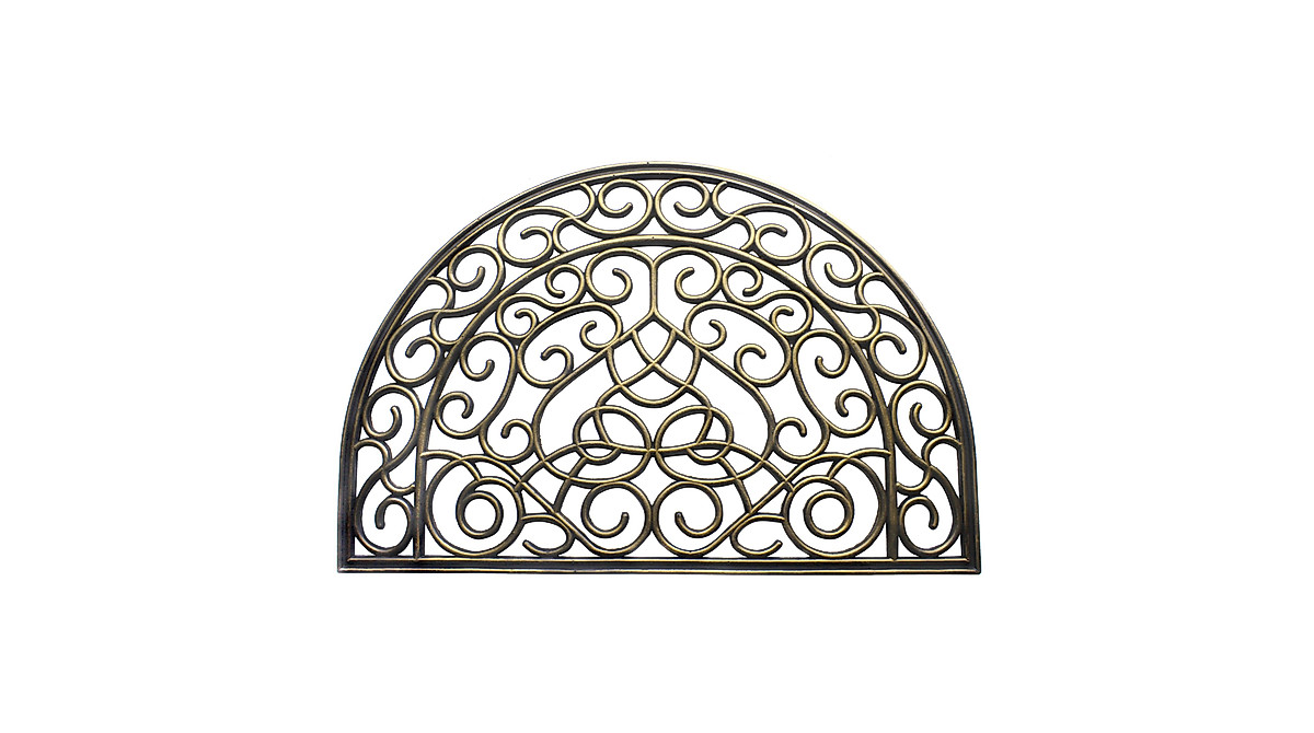 RugSmith Gold Moulded Vines Doormat - Elegant Indoor/Outdoor
